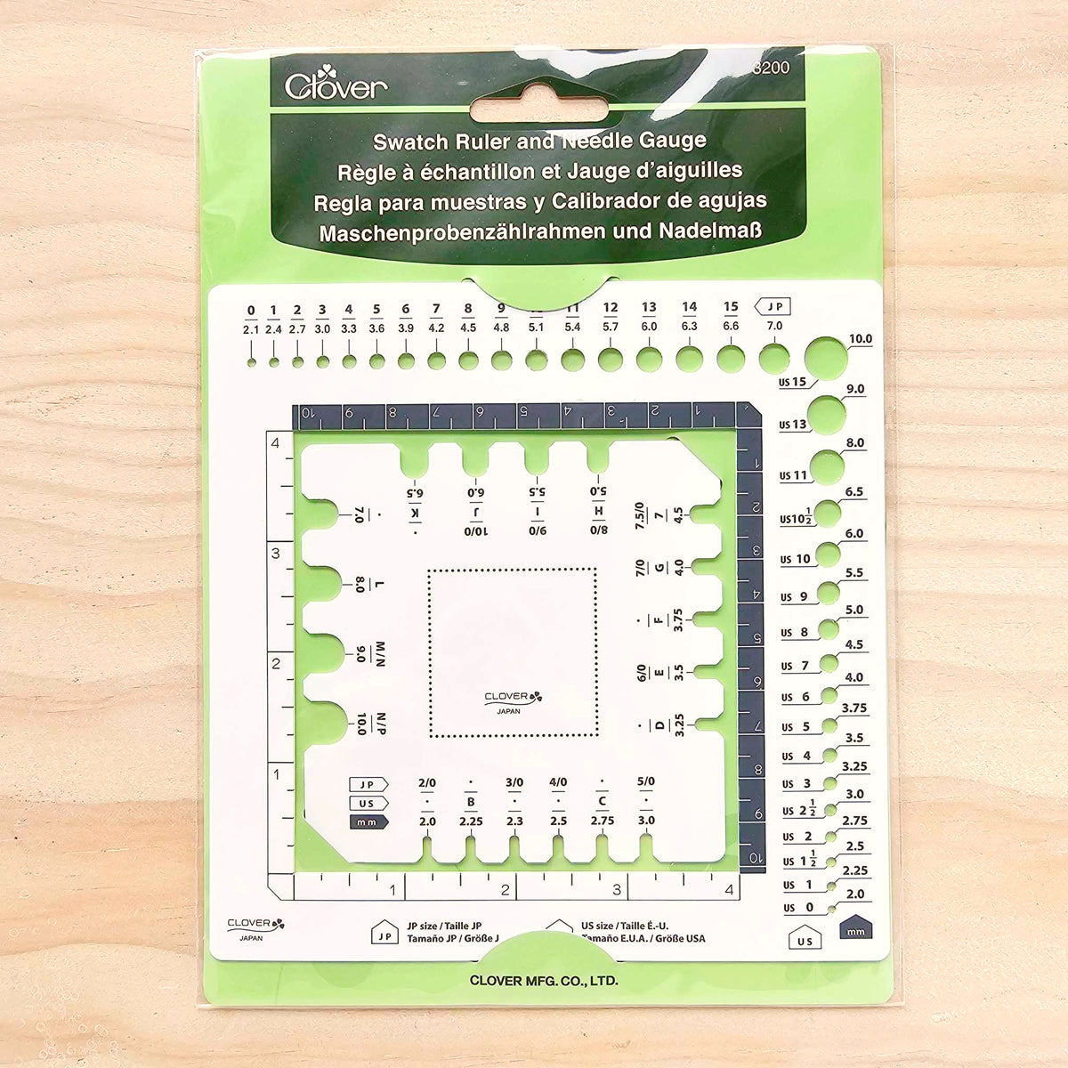 Clover Swatch Ruler & Needle Gauge – Yarn Magic